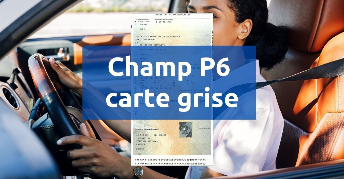 Champ P6 carte grise : Puissance fiscale véhicule